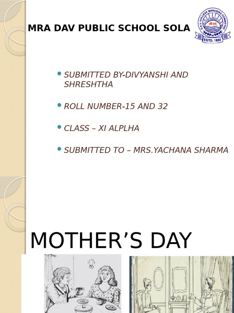 Eng Project (Divyanshi and Shreshtha) Mothers Day | PDF | Living ...