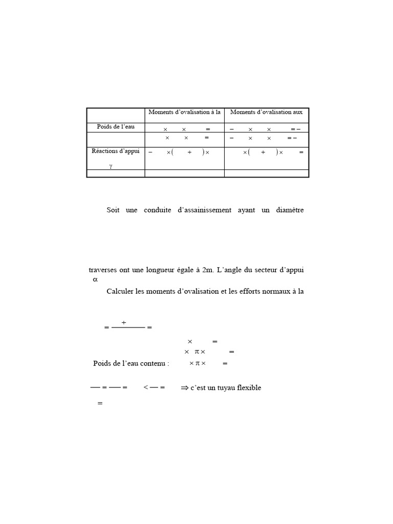 Calcul des moments d'ovalisation tuyau | PDF