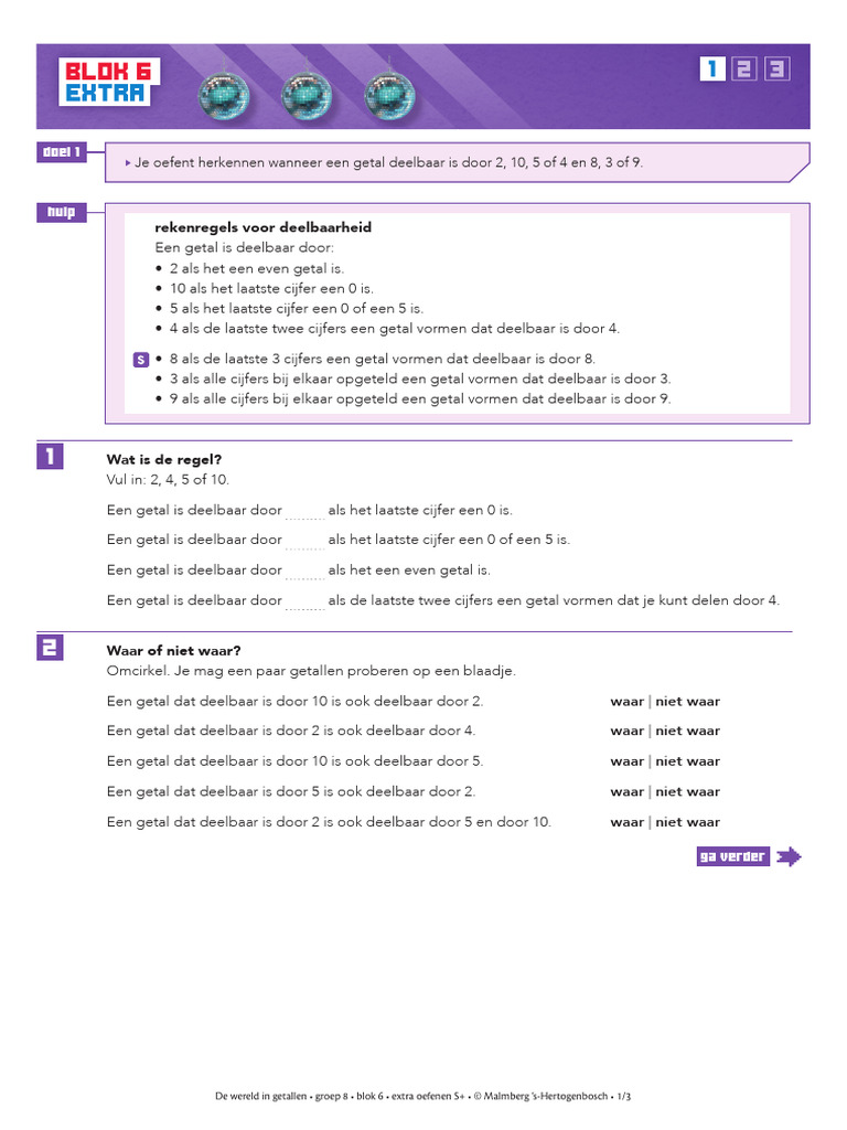 Blok 6 Extra Oefenen S | PDF