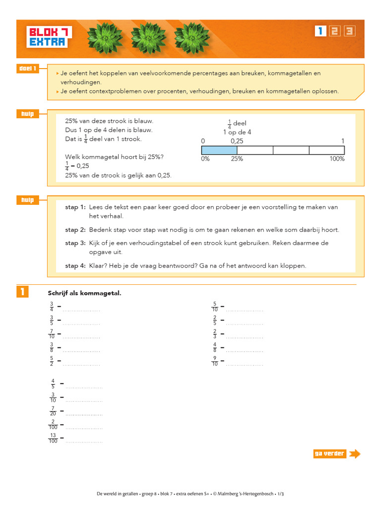 Blok 7 Extra Oefenen S | PDF
