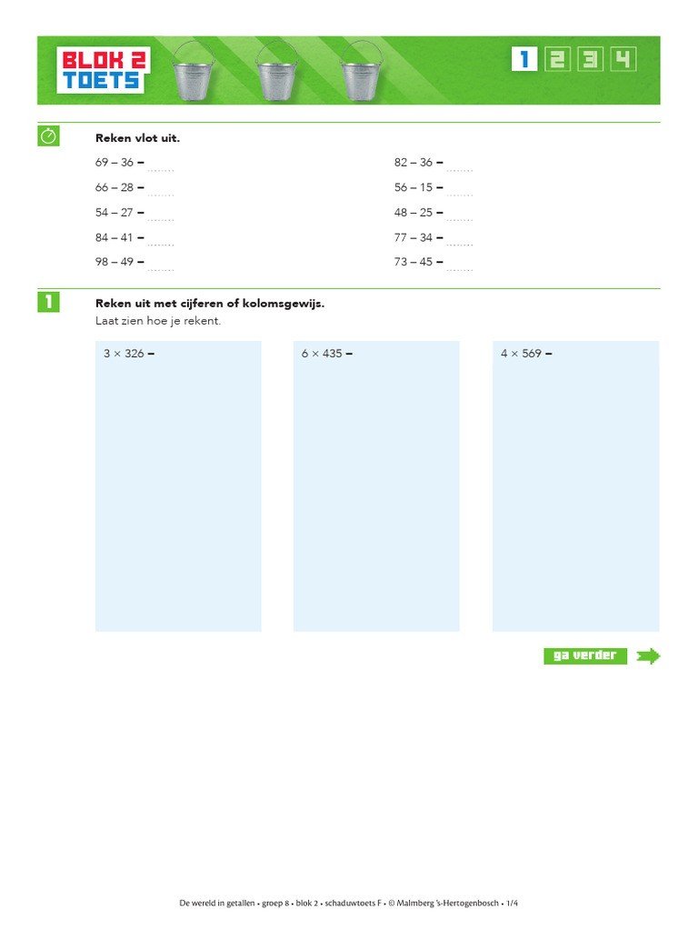 Oefentoets F Blok 2 | PDF