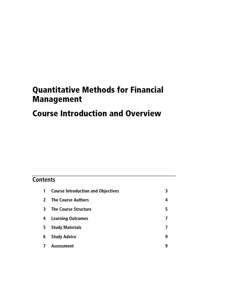 Quantitative Methods For Financial Analyssis Sample-8 | PDF | Present ...