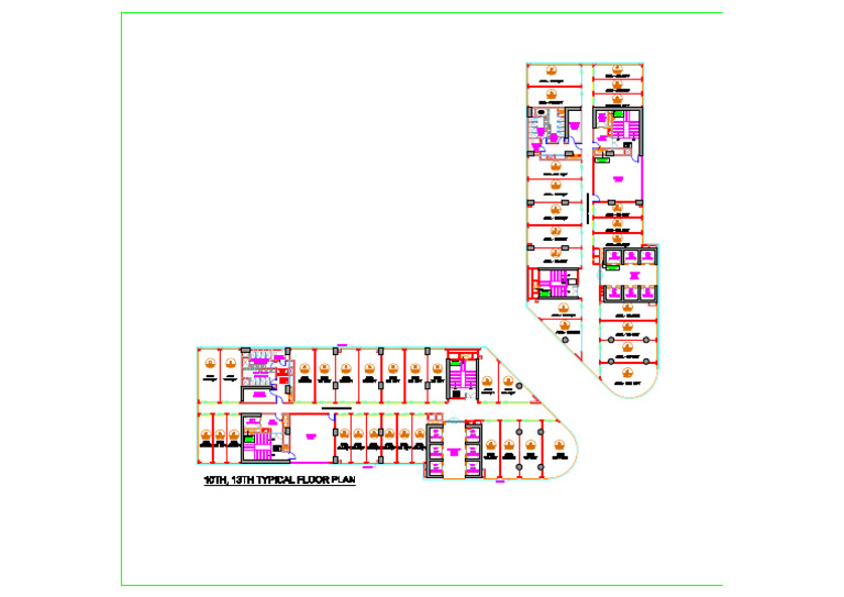 10th & 13th Floor Layout Office Space | PDF