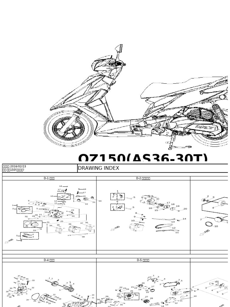 零件目錄 OZ150 (AS36 30T) 20160223 SPC版 20160301 | PDF