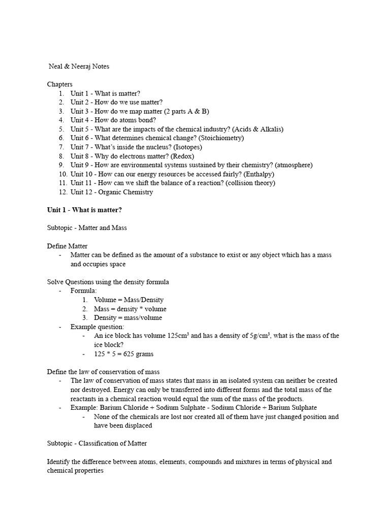 Chemistry MYP | PDF | Crystallite | Mixture