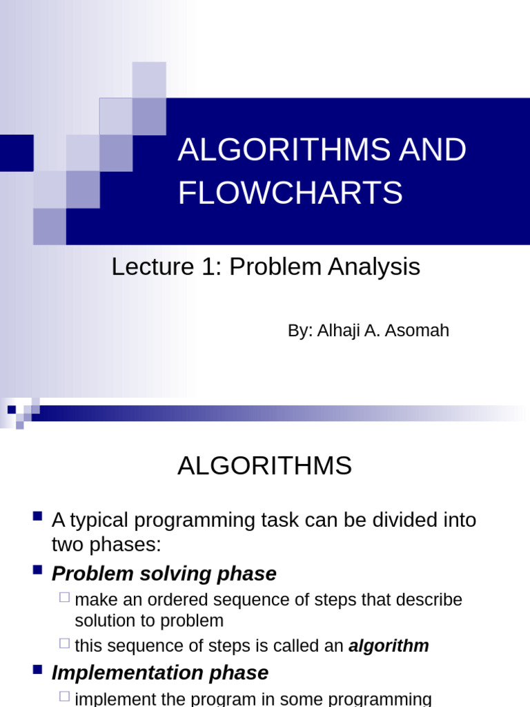 Lect3 Algorithms and Flowchart | PDF | Algorithms | Computer Programming