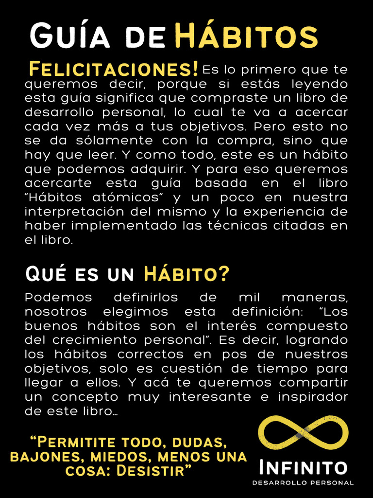Guía para Crear Buenos Hábitos | PDF | Motivación | Motivacional