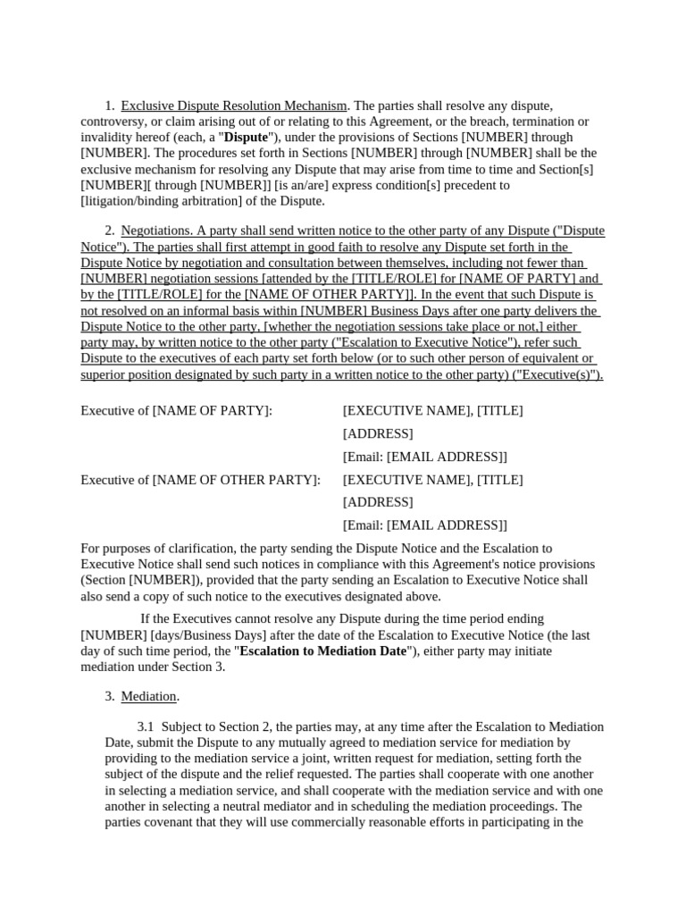 General+Contract+Clause - +Alternative+Dispute+Resolution+ (Multi ...