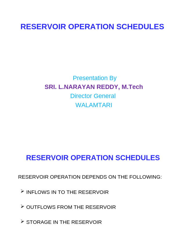 Reservoir Operation and Flood Management | PDF | Reservoir | Flood