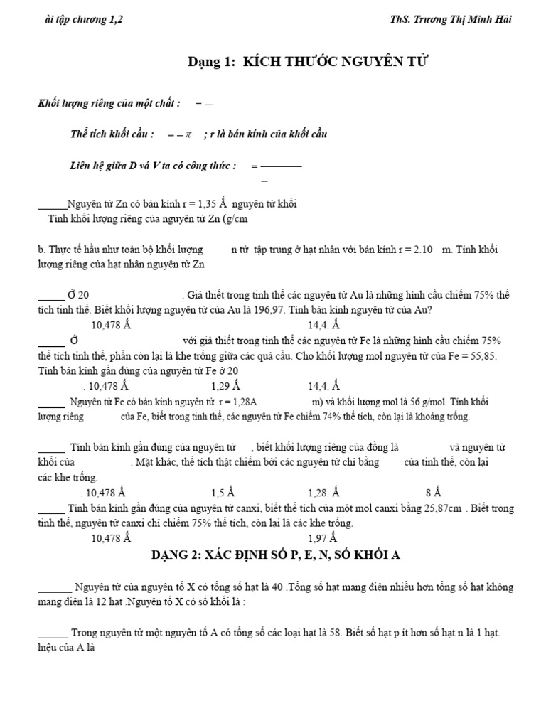Bai Tap Chuong 1,2 Co Phan Loai | PDF
