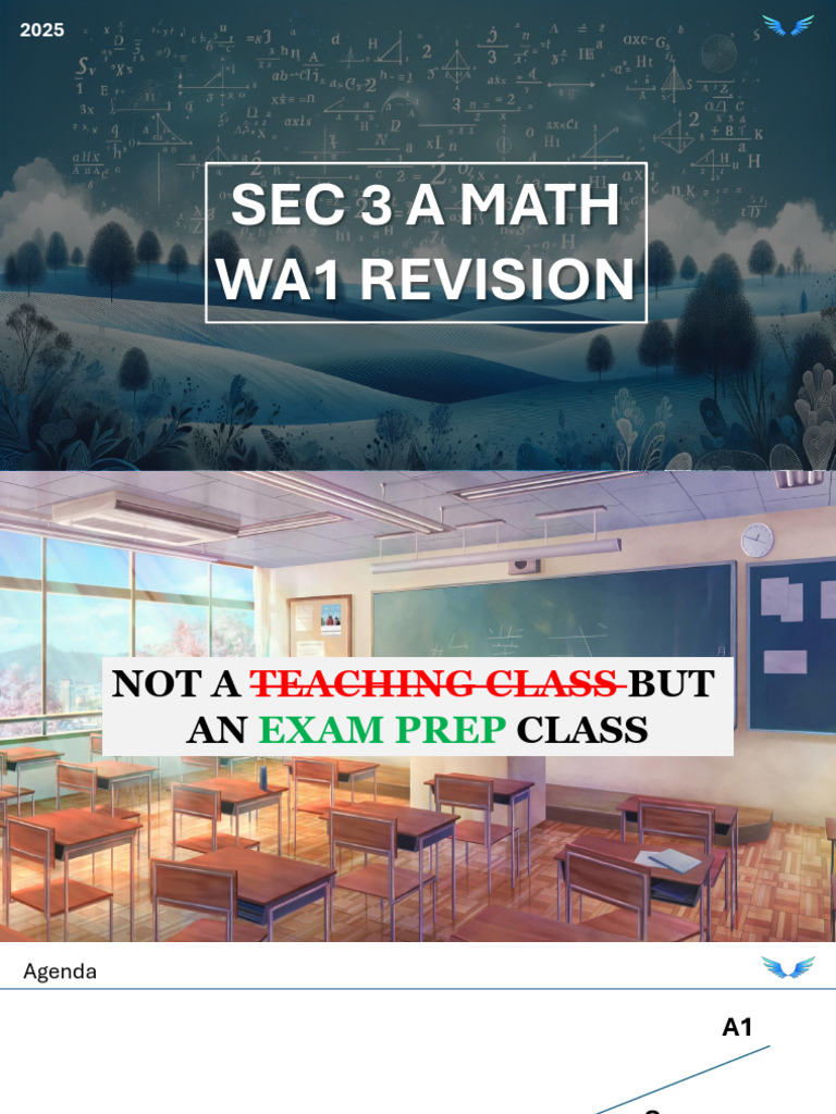 Sec 3 A Math WA1 Revision Class | PDF | Quadratic Equation ...