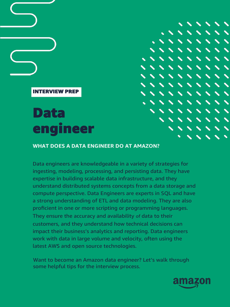 Amazon Data Engineer Interview Guide | PDF | Databases | Data