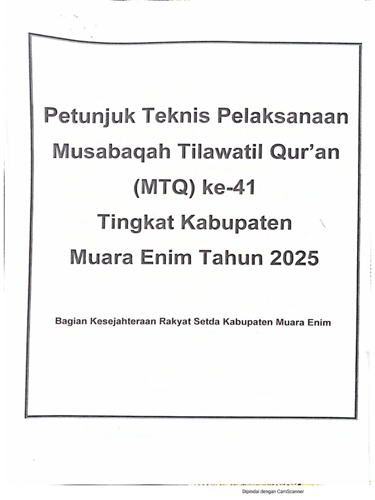 Juknis MTQ Terbaru 2025 | PDF