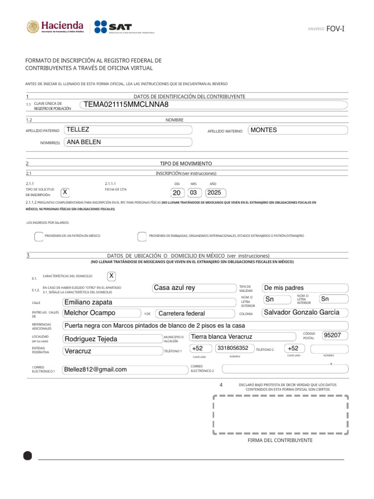 FOV Inscripcion | PDF | México