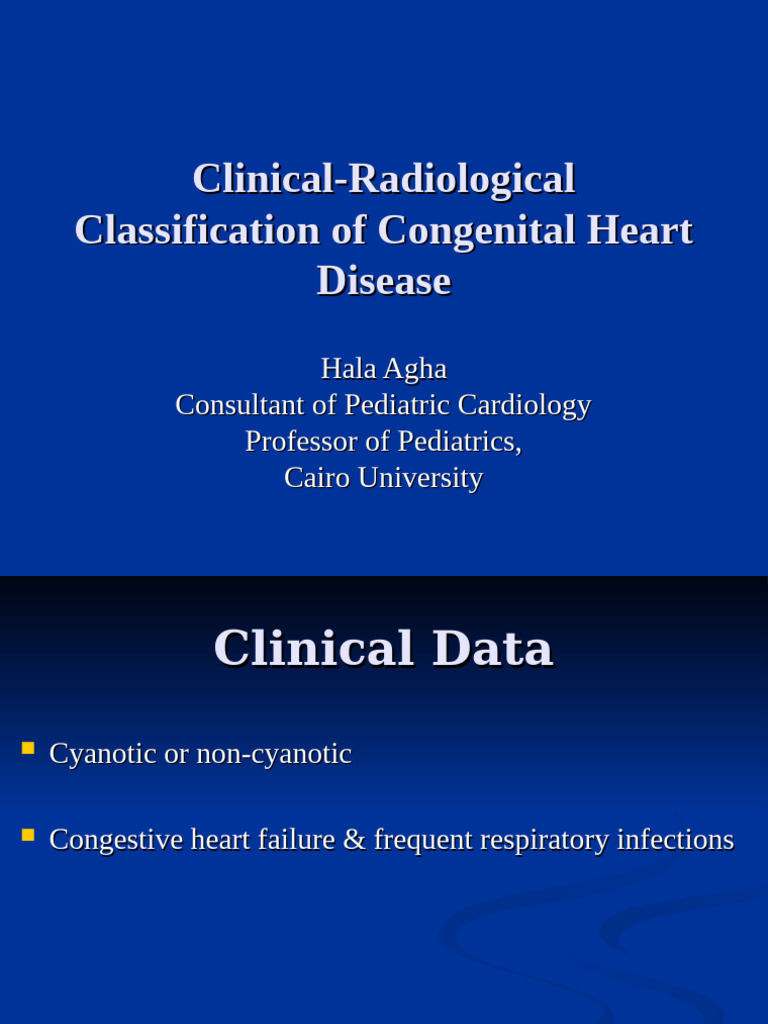 Clinical-Radiological Classification of Congenital Heart Disease | PDF ...