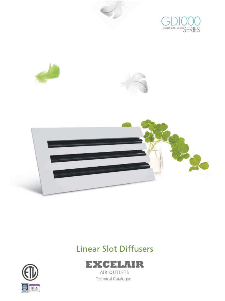 Liners SLOT DIFFUSERS | PDF | Duct (Flow) | Mechanical Engineering