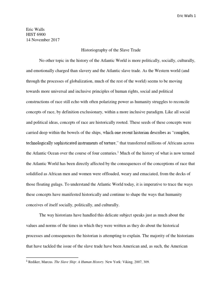 Historiography of the Atlantic Slave Trade | PDF | Atlantic Slave Trade ...