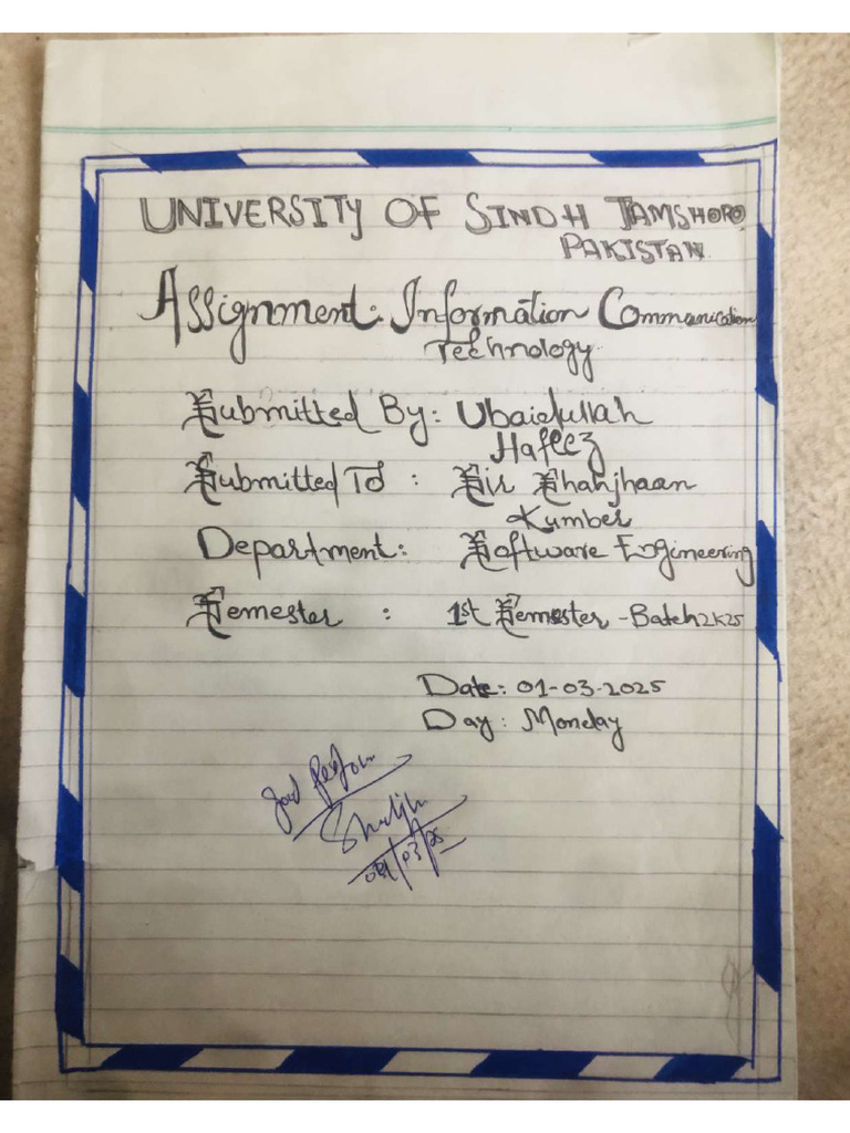 Ubaidullah Hafeez 25SWE149 | PDF