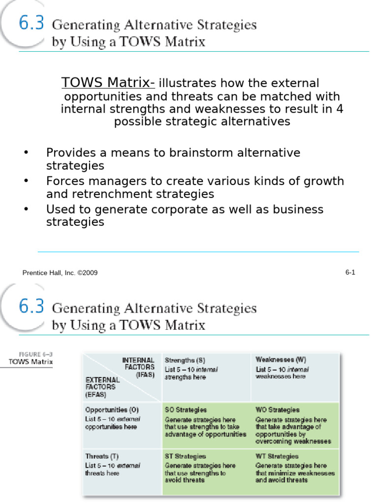TOWS Matrix for Strategic Planning | PDF