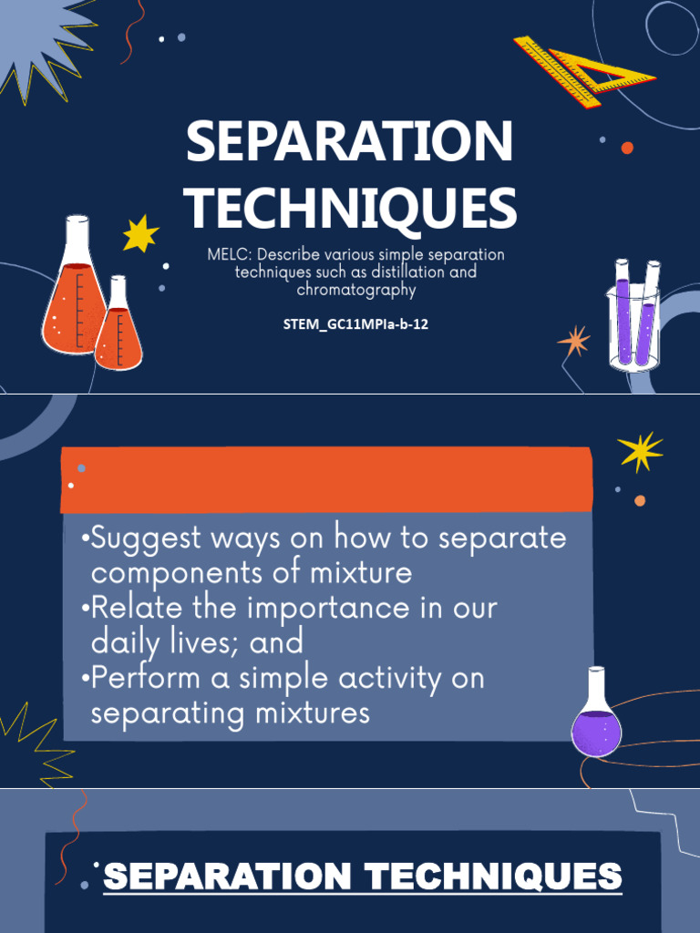 Lesson 3 Simple Separation Techniques | PDF | Distillation | Chemical ...