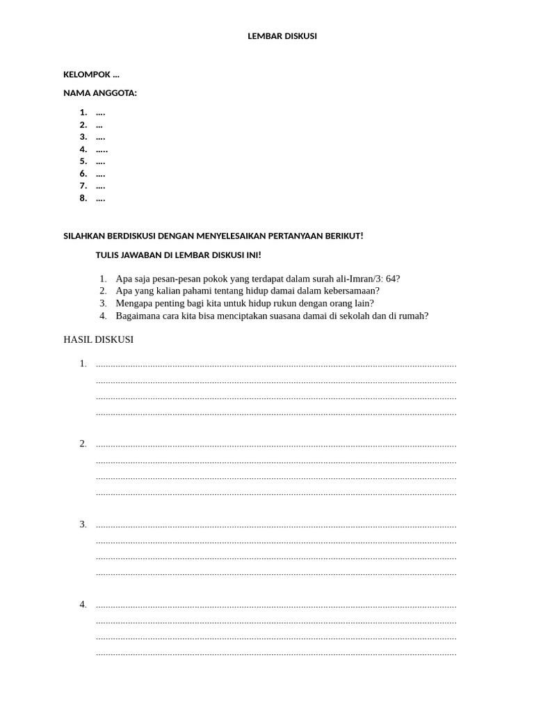 Lembar Diskusi | PDF