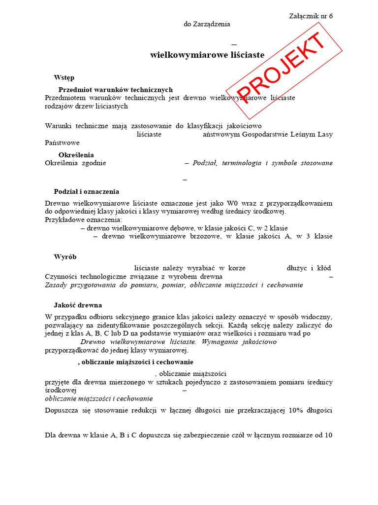 Drewno Wielkowymiarowe Lisciaste Mod2024 v1.0 | PDF