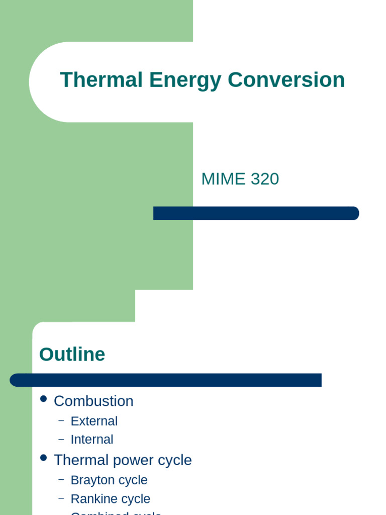 Thermal Energy Conversion | PDF | Internal Combustion Engine | Cogeneration
