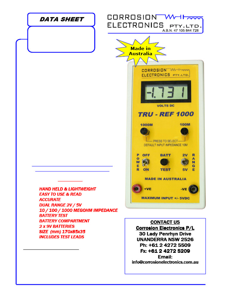 TRU REF Product Datasheet | PDF