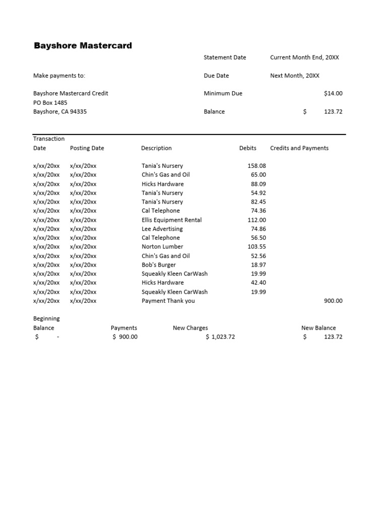 CH05 Mastercard STMT | PDF