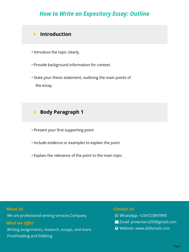 Expository Essay Writing Guide | PDF | Essays | Human Communication
