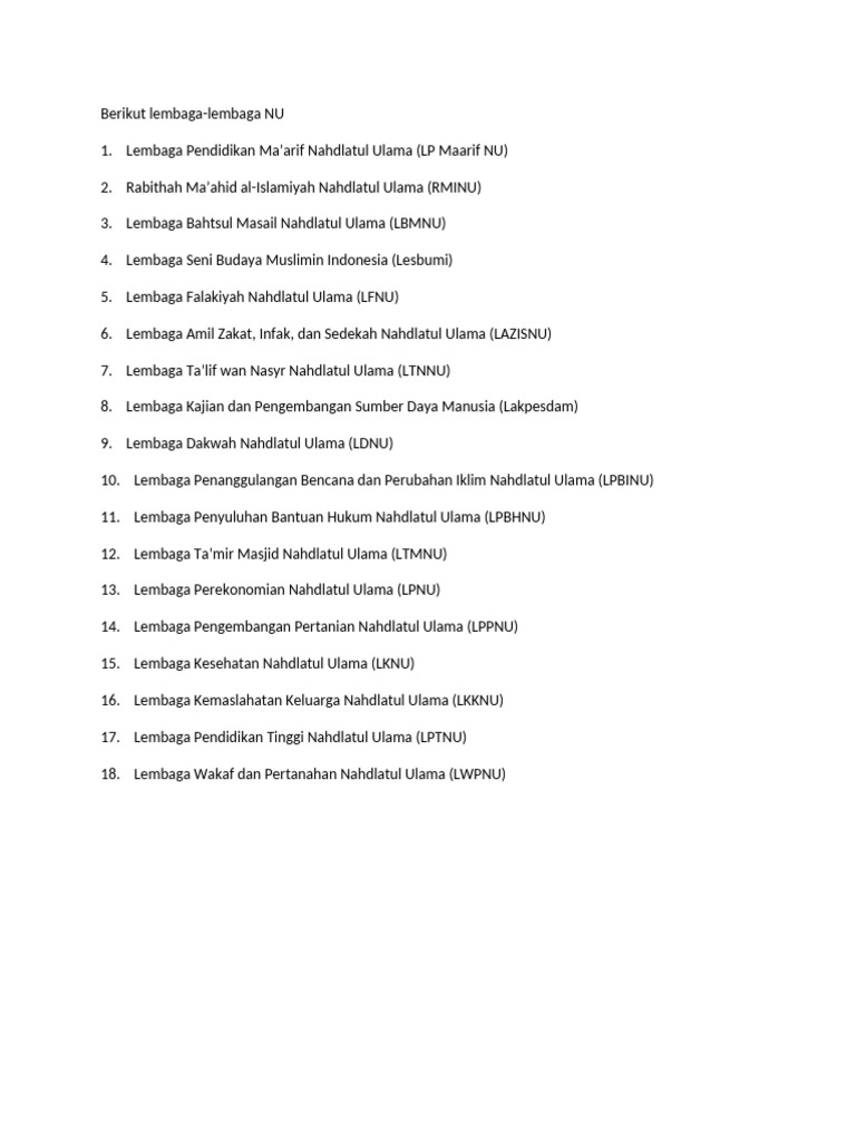 Berikut Lembaga | PDF