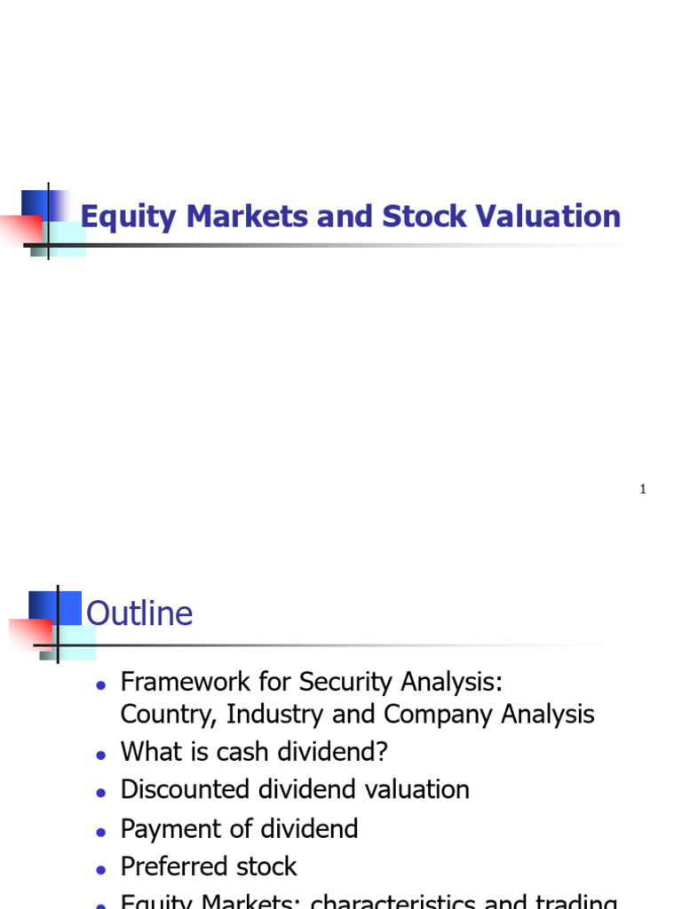 Lecture9 Stock Valuation | PDF | Price–Earnings Ratio | Stocks