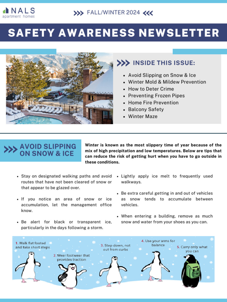 Fall-Winter Safety Newsletter 2024 | PDF | Fires | Ice
