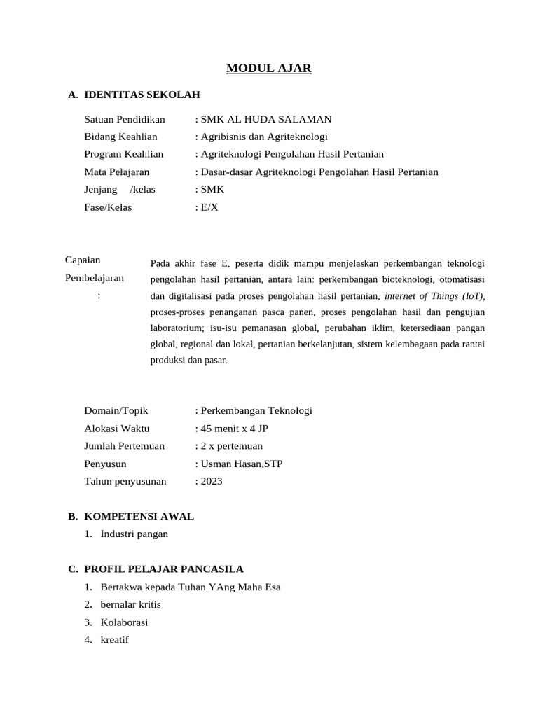Modul Ajar 3 | PDF