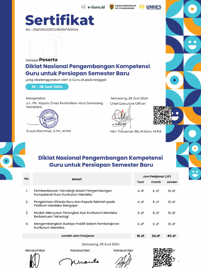 A. RIZAL SETIAWAN, S.Pd. - BIMTEK NASIONAL 40JP - Pelatihan Pengembangan Kompetensi Guru Untuk ...