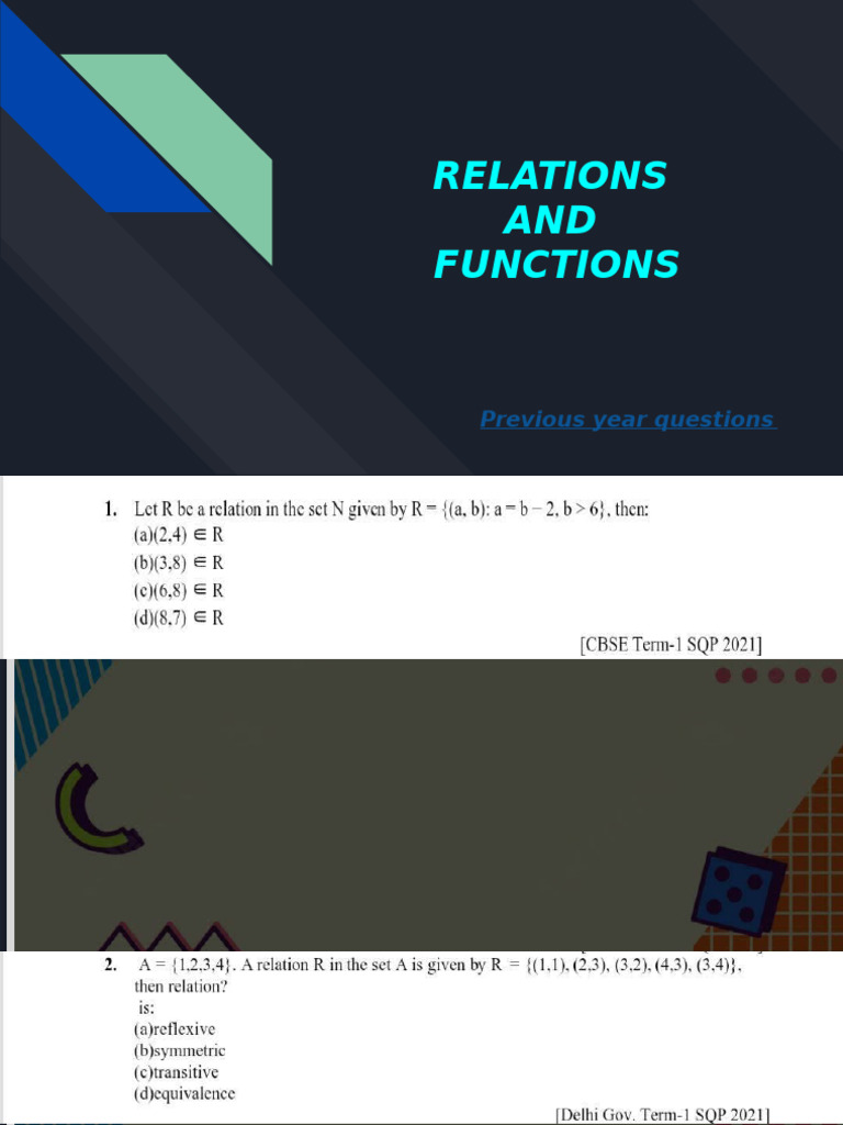 Relations and Functions | PDF