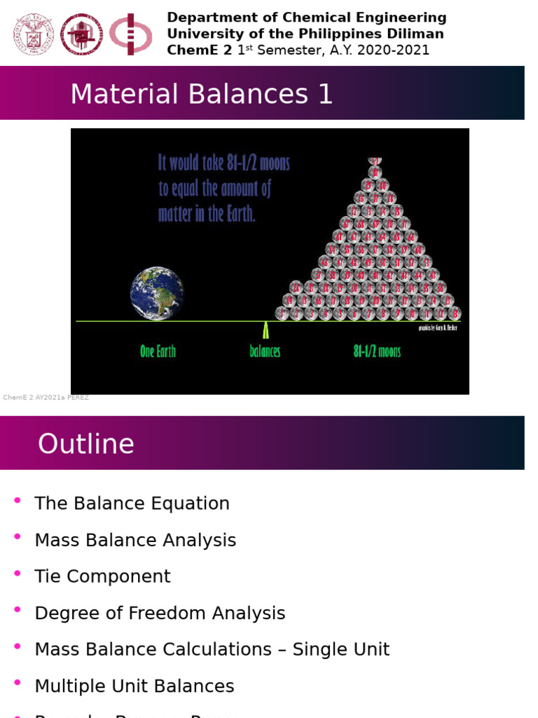 Mass Balance Principles in Chemical Engineering | PDF | Continuum ...