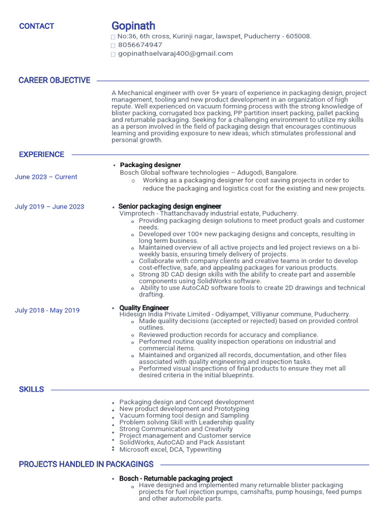 Quality Engineer in Packaging Design | PDF