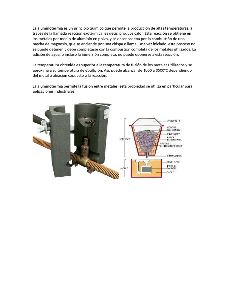Aluminotermia: Proceso y Aplicaciones | PDF