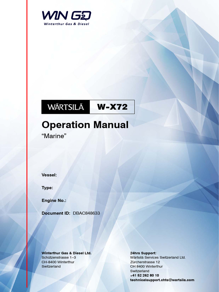 Operation Manual: "Marine" | PDF | Piston | Internal Combustion Engine