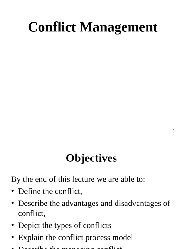 Conflict Management Strategies Overview | PDF | Conflict (Process ...