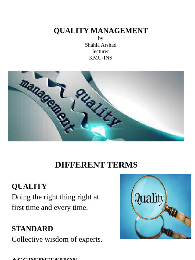 Unit XII Quality Management | PDF | Six Sigma | Quality Management
