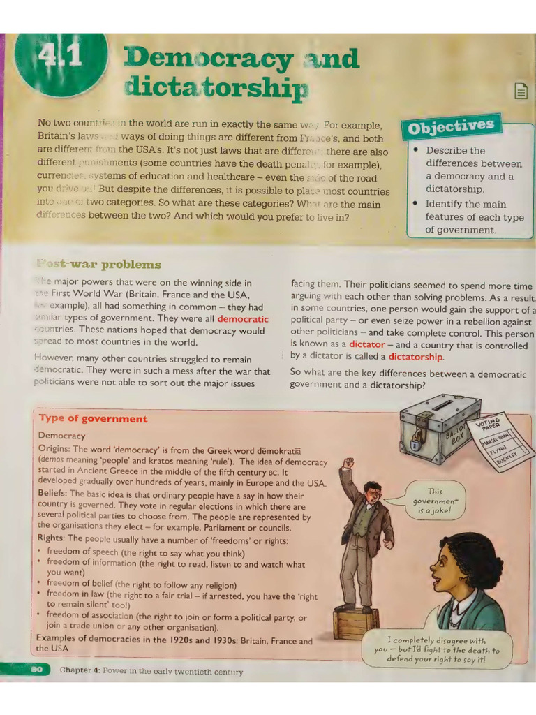 Textbook - Democracy V Dictatorship | PDF