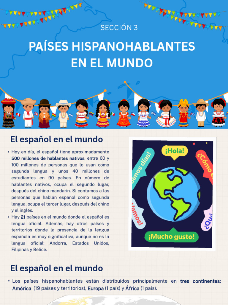 3 - Paises Hispanohablantes | PDF | Lengua española | Américas