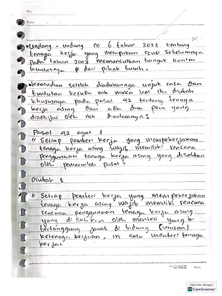 Tugas Hukum Perburuhan Muhammad Habibullah (230102115) | PDF