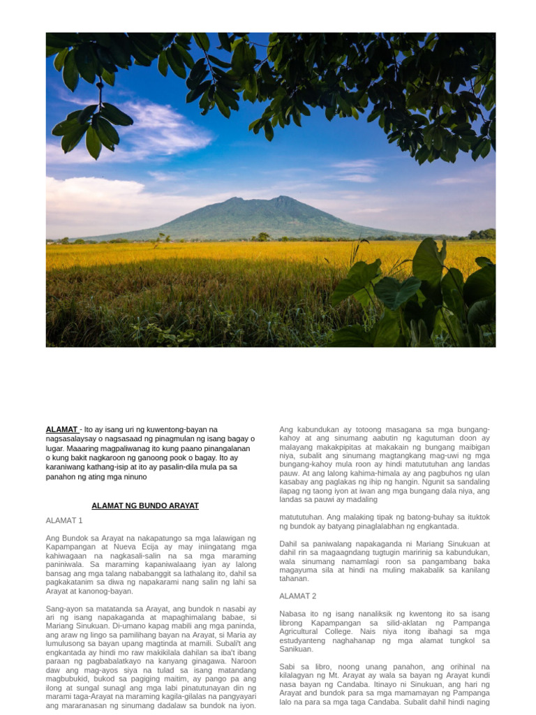 Bundok Arayat | PDF
