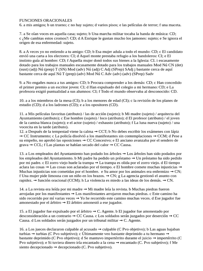 Soluciones Ejercicios Libro de Texto | PDF | Asunto (gramática) | Morfología Lingüística