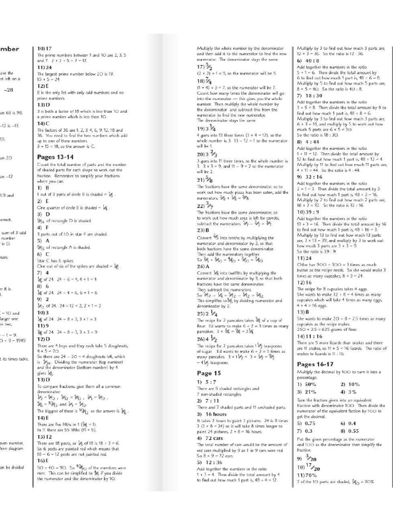Fraction Word Problems Answer | PDF