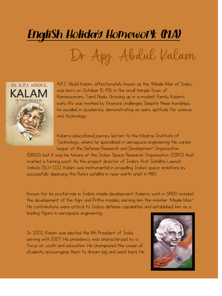 English Holiday Homework | PDF