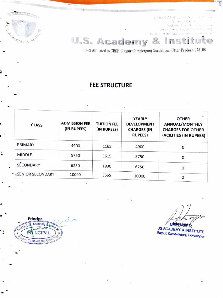 Fee Structure | PDF